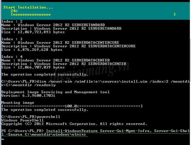 Chuyển đổi qua lại giữa Window Server 2012 giao diện CORE và GUI